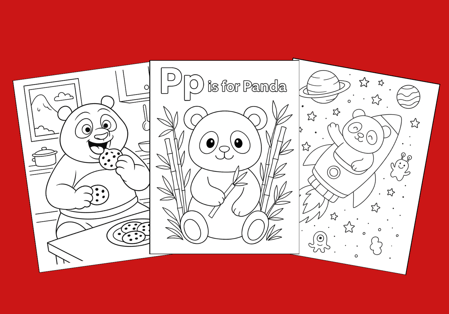Panda Coloring Pages (Free Printable PDF)
